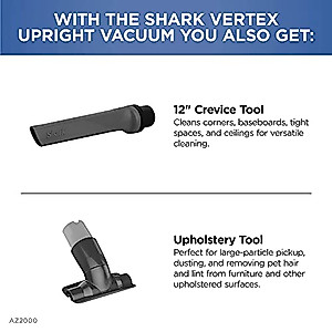 Shark AZ2000 Upright Vacuum Vertex DuoClean PowerFins Powered Lift-Away Self-Cleaning Brushroll and HEPA Filter, 1 Quart Dust Cup Capacity, Blue (Renewed)