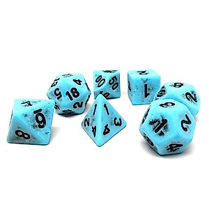 Ancient Topaz Dice Set | 7 Piece | Pristine Edition | Free Carrying Bag | Hand Checked Quality