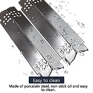 Hongso 14 9/16" Porcelain Steel Heat Plates Replacement for Home Depot Nexgrill 720-0830H, 5 Burner 720-0888, 720-0888N,720-0882A, 720-0882S, 6 Burner 720-0896B, 720-0898 Gas Grill (5-Pack)
