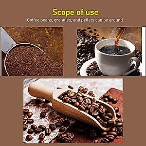 Hand Crank Coffee Grinder 304 Stainless Steel Grinding Degree, Detachable Mill with Individual Bean Container, Manual Operation for Home Use (Large)