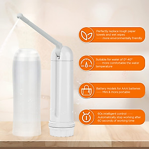 Travel Portable Bidet - Foldable Handheld Bidet Sprayer, with H/L 2 Electric Modes, Toilet Paper Substitutes, for Personal Hygiene Cleaning/Postpartum Care/perineal & Hemmoroid Nursing