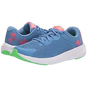 Under Armour Girls' Big Kid Grade School Charged Pursuit 2 BL, River (400)/White, 4.5
