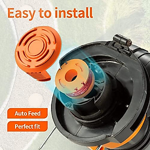 20 Pack WA0010 Trimmer String Compatible with Worx Weed Eater, 0.065" Autofeed Replacement Spool Trimmer Line for Worx Weed Eater (16 Line Spools + 4 Cap)