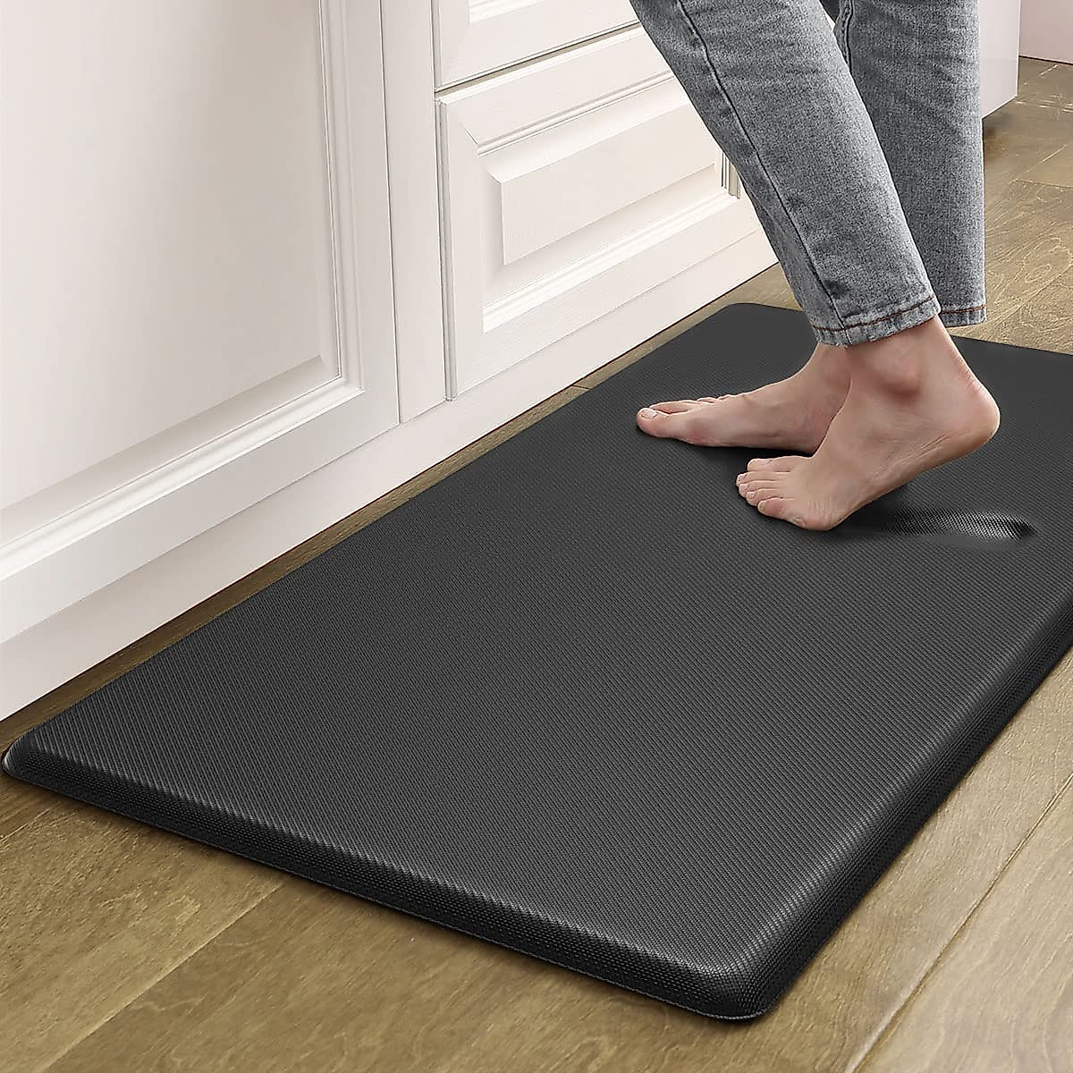Artnice Anti Fatigue Mat Standing Desk Office One Piece,0.75" Memory Foam Kitchen Mats for Standing,Standing Mat for Standing Desk for Floor, Office, Sink(17.3" x 28")