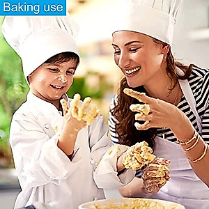 Chef Hat, Adult Premium Adjustable Elastic Baker Kitchen Cooking Chef Cap White