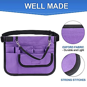 Wessleco Nurse fanny pack for women, Nurse Utility Belt with Stethoscope Holder, Nurse Waist Belt Organizer Pouch(Purple)