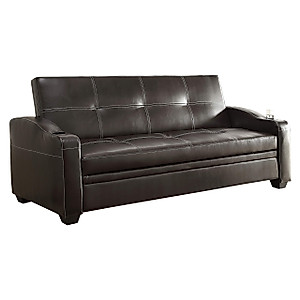 Lexicon Denali Futon Sofa Sleeper, Dark Brown