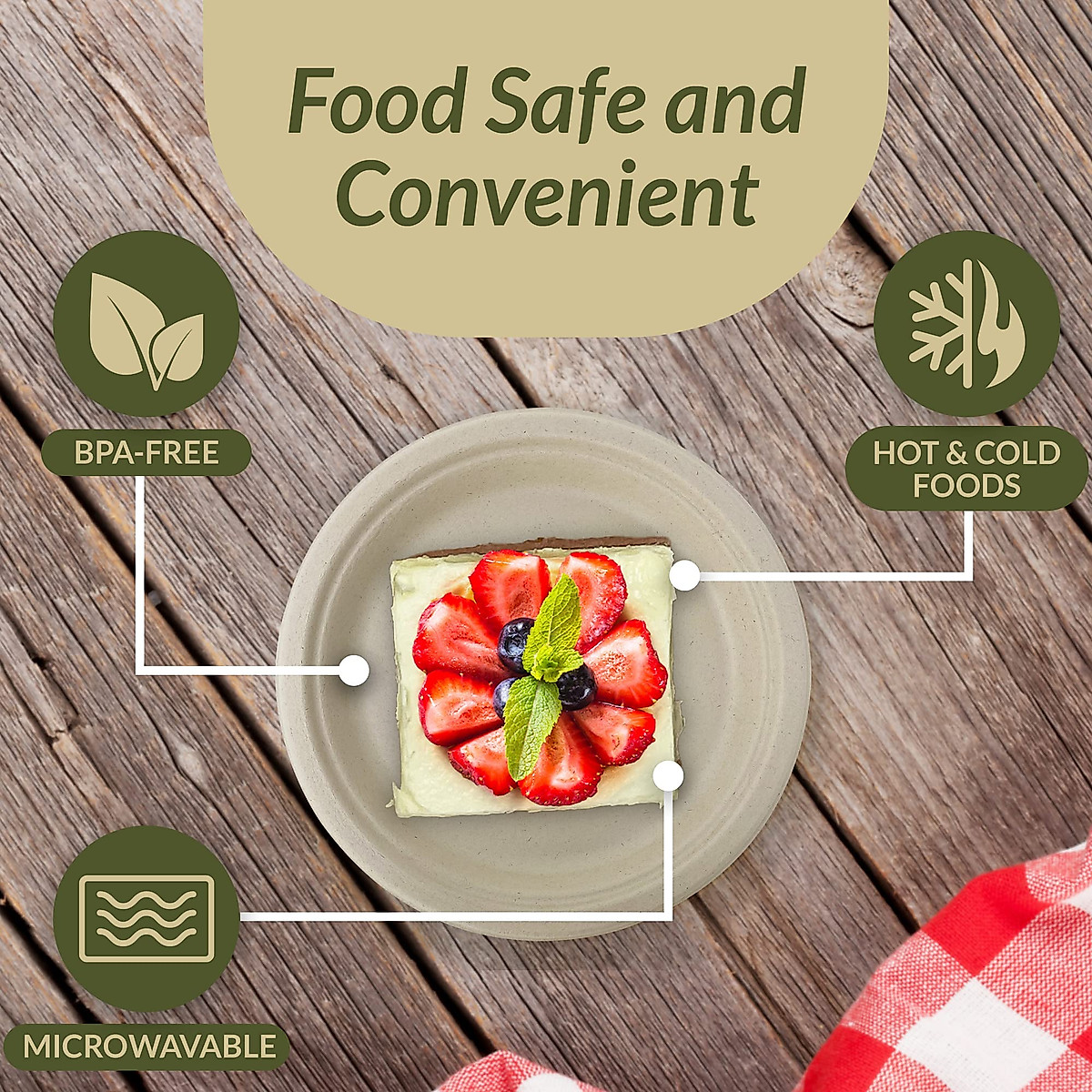 Reli. Compostable Paper Plates, 7 Inch (150 Pack Bulk) | Brown Disposable Plates 7" | Heavy Duty Paper, Eco Friendly | Made of Sugarcane Fibers/Bagasse - Biodegradable (Natural), Small