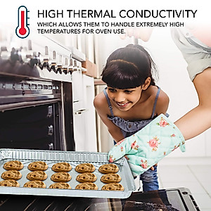 Stock Your Home Aluminum Pans Cookie Sheet Baking Pans (15 Pack) Disposable Aluminum Foil Trays - Reusable and Durable Nonstick Baking Sheets – Disposable Cookie Sheet Foil Pans - 16 Inch x 11 Inch