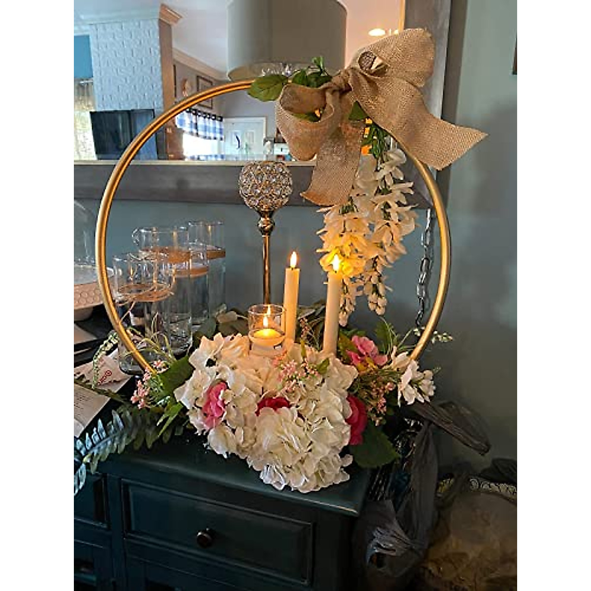 3D Black Wick Led Battery Operated Flameless Taper Candles Light with Remote &Timer,Electric Fake Window Candle Flickering Like Real Wax,Floating Candle Stick for Christmas/Halloween/Wedding