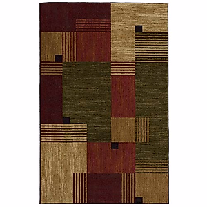 Mohawk Home Alliance Modern Geometric 5' x 8' Area Rug - Red - Perfect for Living Room, Dining Room, Office