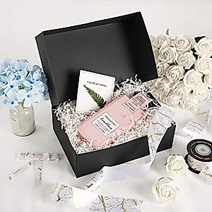 JINMING 10 Gift Boxes 9.5x6.5x3 Inches Gift Boxes with Lids, Matte Black Gift Boxes Bulks for Wedding, Party, Birthday, Groomsman Proposal Boxes for Light Gifts