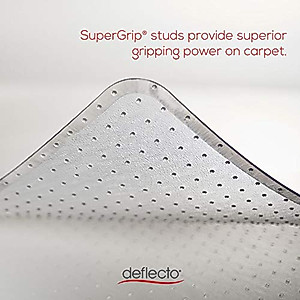 deflecto 60 x 60 Clear ExecuMat Intense All Day Use Chair Mat for High Pile Carpet