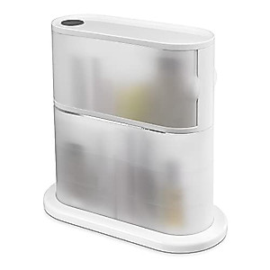 Polder 2-Tier Swivel Bath Storage with rotating caddy and dual-sided access for convenient storage