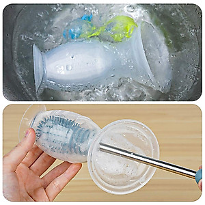 Haakaa Silicone Breast Pump with Suction Base and Flower Stopper 100% Food Grade Silicone BPA PVC and Phthalate Free (4oz/100ml) (Blue)