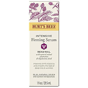 Face Serum, Burt's Bees Retinol Alternative, Facial Care with Hyaluronic Acid, Intensive Firming Skin Care, 1 Ounce