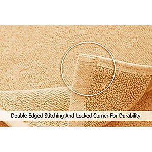 COTTON CRAFT Ultra Soft Hand Towel - Set of 6 Pure Cotton Plush Absorbent Quick Dry Easy Care Bathroom Face Towels - Everyday Luxury Hotel Spa Gym Shower Pool Beach Kitchen Travel Dorm -16x28- Yellow