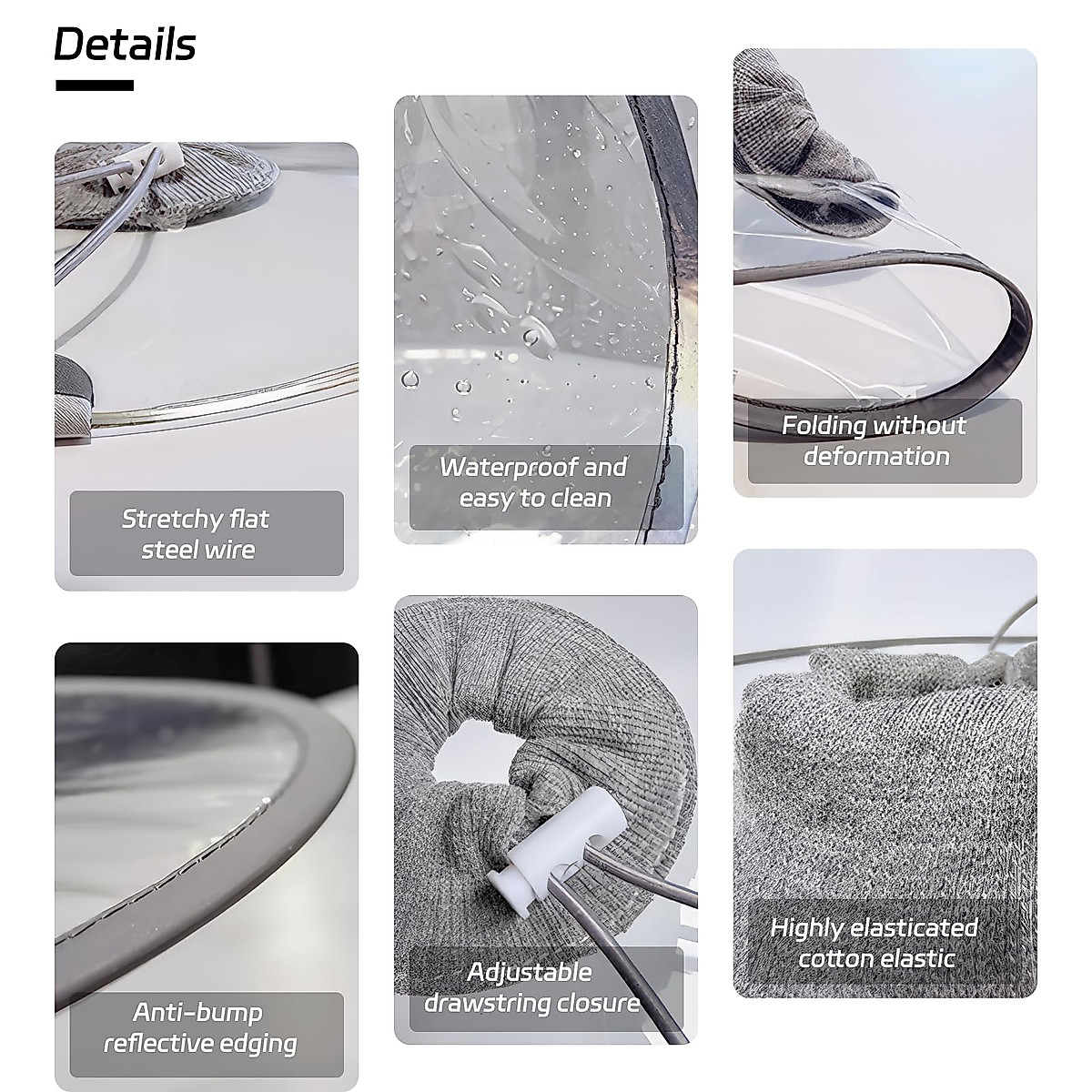 KUDES Cat Dogs Cone E Collar with Low Noise Fasteners Glow in The Dark, Transparent Cat Recovery Collar, Licking and Scratching Free Cone, Extra Soft Small Medium Dog Pet Surgery Collar