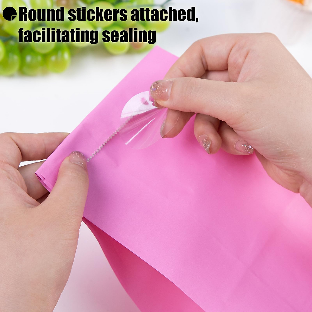 VGOODALL 54PCS Solid Color Paper Bags, Neon Colored Gift Bags Party Favor Treat Bags Goodie Bags for Birthdays Baby Showers Crafts Wedding 9 Assorted Colors