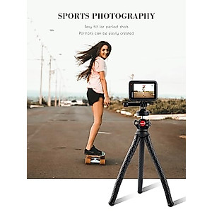 Lammcou Flexible Action Camera Tripod for GoPro Hero 11 10 9 8 Insta360, Bendable Small Mini Action Camera Gorrila Tripod - Perfect for Travel and Adventure