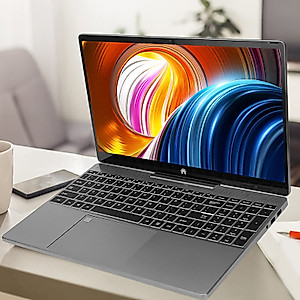 Gaming Laptop, Gravity Sensor RGB Backlit 15.6 Inch Touch Screen Business Laptop 4096 Pressure for Family (12GB+256GB US Plug)