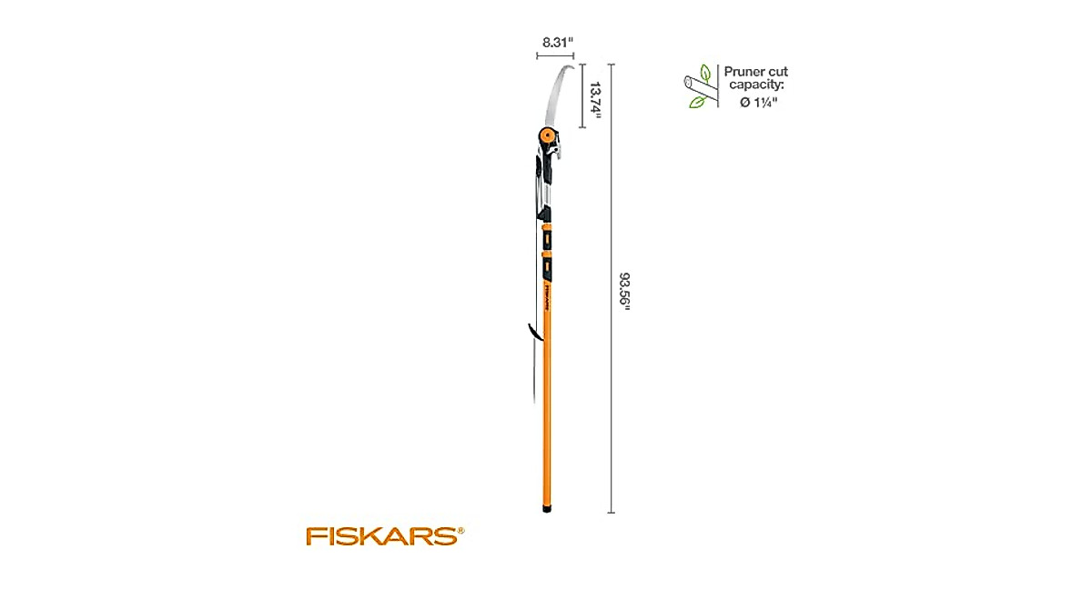 Fiskars Extendable Tree Pruner - Cut High Branches Easily