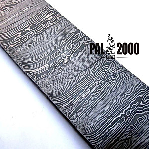 PAL 2000 KNIVES Billets Pattern Bar - Custom Damascus Steel Billet - Handmade Damascus Steel Bar - Twist Pattern Blank Blade - 15"x2"x2 mm (9920)