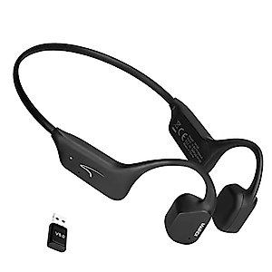 MAIRDI Bone Conduction Headphone Bluetooth with Mic, Upgraded Open-Ear Wireless Headphone, with USB Bluetooth Adapter for PC, Sweat Resistant Sport Earphone for Running Workout Driving Bicycling