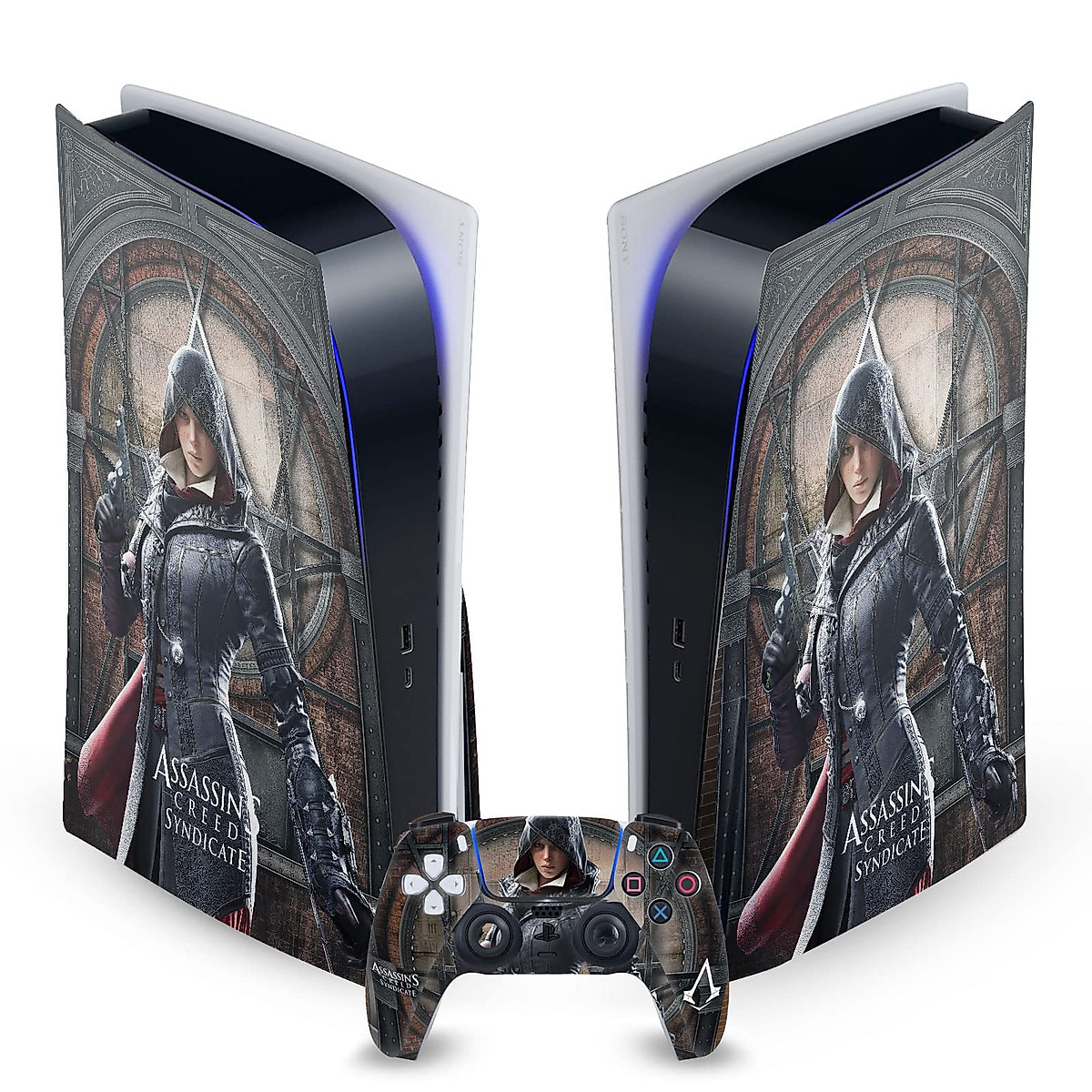 Head Case Designs Officially Licensed Assassin's Creed Evie Frye Syndicate Graphics Vinyl Faceplate Gaming Skin Decal Compatible With Sony PlayStation 5 PS5 Disc Edition Console & DualSense Controller