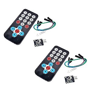 KOOBOOK 2Pcs Infrared IR Remote Control Sensor Module Kits for Arduino(Remote Control + Receiver Board)