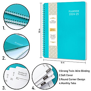 2024-2025 Planner - Jul. 2024 - Jun. 2025, 8" x 10", Planner 2024-2025, Weekly & Monthly Planner 2024-2025, Flexible Cover, to-Do List, Twin-Wire Binding