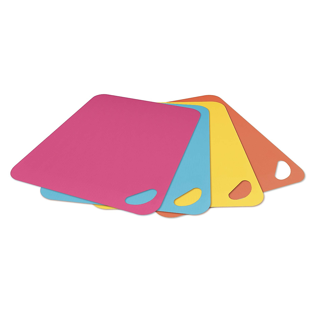 Dexas Heavy Duty Cutting Board Grippmat, Flexible Cutting Boards for Kitchen, Set of 4, Non Slip Plastic Board Cutting Mat 11.5 by 14 inches, Bright Blue, Yellow, Orange and Pink Set Kitchen Gadgets