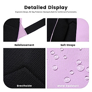 Lanola Laptop Backpack,Cool Student Backpack, Travel Business Backpack-Purple