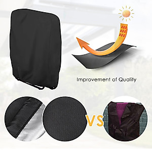 Zero Gravity Chair Covers 2 PCS, Outdoor Zero Gravity Folding Patio Chair Covers Waterproof Dustproof Gravity Chair Cover with Storage Bag(32.3" W x 7.9" D x 36.6" H) (Black)