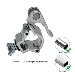 DJ Lighting truss Clamp 1.26-1.38 inch OD Pipe Truss F34 Quick Release Mount Heavy Duty 165 Lbs (2PCS)