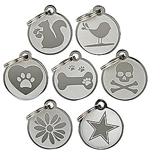 GoTags Dog ID Tags, Fun Playful Designs, Personalized Engraved Stainless-Steel Dog & Cat Pet Tags.
