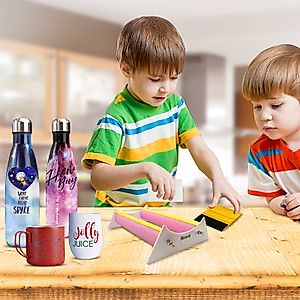 Cup Cradle for Tumbler with an Adjustment Pad and a Felt Edge Squeegee, Vinyl Holder with Foam Measurements for Crafting Decals on Cups and Bottles