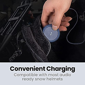 OutdoorMaster Wireless Bluetooth 5.0 Helmet Drop-in Headphones HD Speaker Chip Compatible with Audio-Ready Helmet with Built-in Mic for Motorcycling Easy Control Buttons IP45 Sweat-Resistance