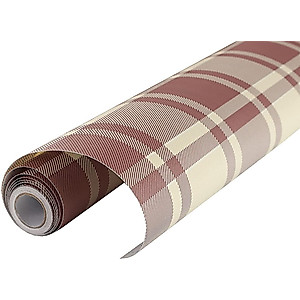 Peel and Stick Farmhouse Style Plaid Contact Paper Shelf Liner for Kitchen Cabinets Pantry Table Dresser Drawer Furniture Wall Decal 17.7X117 Inches