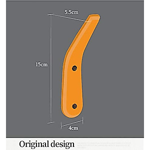 Mid Century Modern Wall Hook, 4 Pcs Wooden Coat Hooks, Peg Rack Bathroom Hanger Rustic Towel Hangers, Black Walnut Wood for Hanging Coats Hats Bags Towels