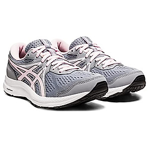 ASICS Women's Gel-Contend 7 Running Shoes, 8.5, Sheet Rock/Pink Salt
