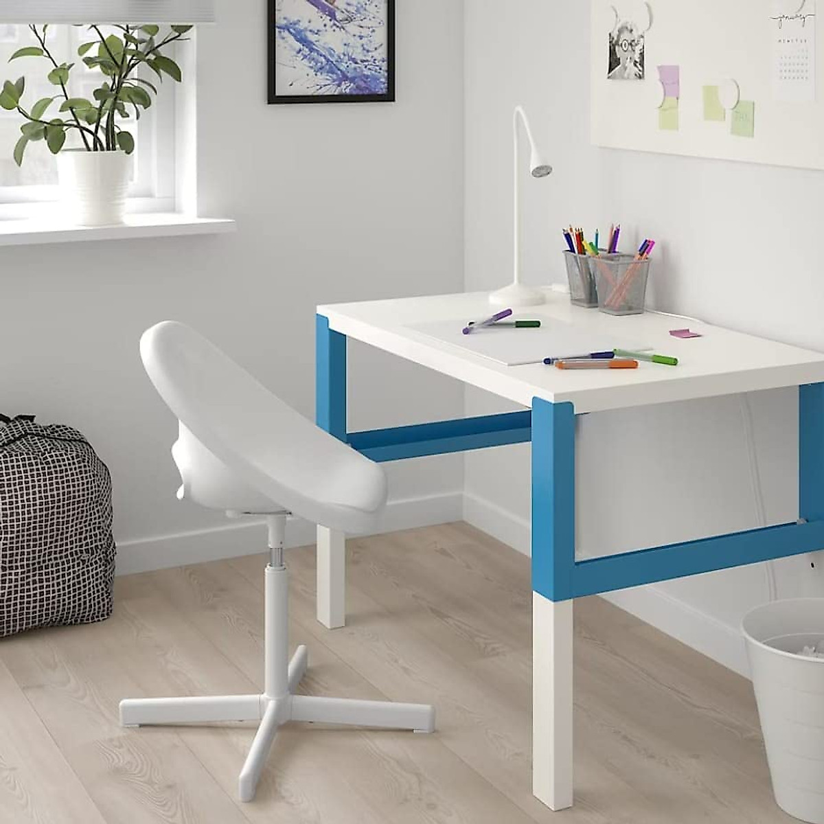 Modern Decoration Loberget Desk Children's Chair, Kid Desk Swivel Chair, Office Chair For Home, Desk Computer Chair Height Adjustable For Work Chair. (White)