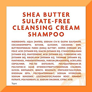 Cantu Sulfate-Free Cleansing Cream Shampoo with Shea Butter for Natural Hair, 25 fl oz