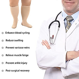 Compression Socks For Women Men,Plus Size Compression Socks Men Women,Wide Calf Compression Stockings Support Socks,Extra Large 20-30 mmhg Thigh High Knee Socks Up to 7XL.Compression Socks