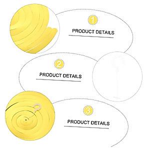 IFANLANDOR 3 Spiral Charm Wreath Decor Hanging Whirls Decorations Ceiling Hanging Garland Wedding Ceiling Swirl Baby Shower Party Decorations PVC to Rotate Decoration Supplies Streamer