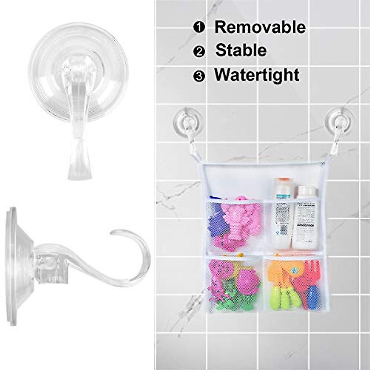 12PCS Wreath Hanger, Suction Cup Hooks with Key Lock, Heavy Duty Shower Suction Cup Hook Wall Door Glass Window Bathroom Suction Cups Hook, Door Hanger, Vacuum Plastic Hooks Holds up to 22Lbs