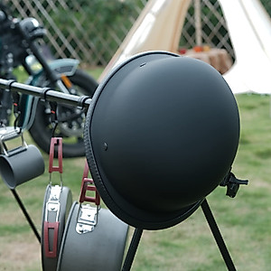 German Novelty Skull Cap, Basic Flat Black German Novelty Hat with Adjustable Chin Strap (L, Black)