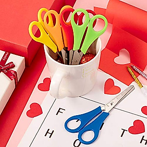 35 Pieces Multipurpose Scissors 2 Inch Blunt Tip Scissors Stainless Steel Paper Scissors with Comfort-Grip Handles for School Office Home, Class Scissors