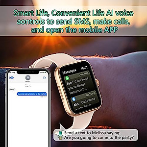 Xuffbv Smart Watch Bluetooth Calling Fitness Tracker with Heart Rate, Blood Oxygen Monitor, Sleep Monitor IP68 Waterproof 1.81-inch HD Color Touchscreen for Men Women Compatible with iPhone & Android