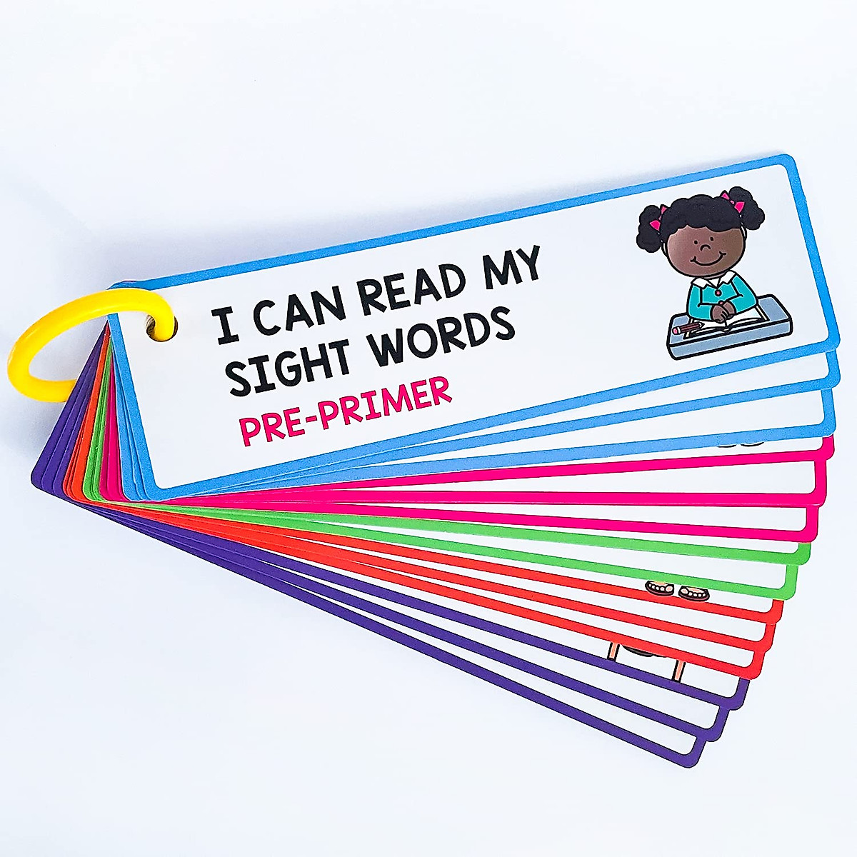 Richardy 220 Sight Words Flashcards, 5 Level Pre-Primer/Primer / 1st Grade / 2nd Grade / 3rd Grade, Toddler Learning Toys, Preschool Learning Supplies Pre K, Preschool, Kindergarten, 1st, 2nd Grade